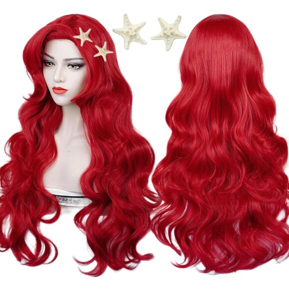 Max Beauty | Hair | New Red Curly Wig Max Beauty Red Mermaid With ...